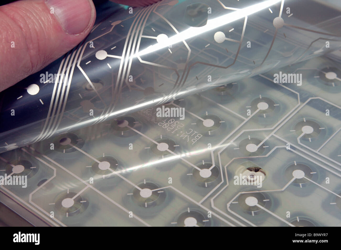 PC keyboard membrane switch components Stock Photo - Alamy