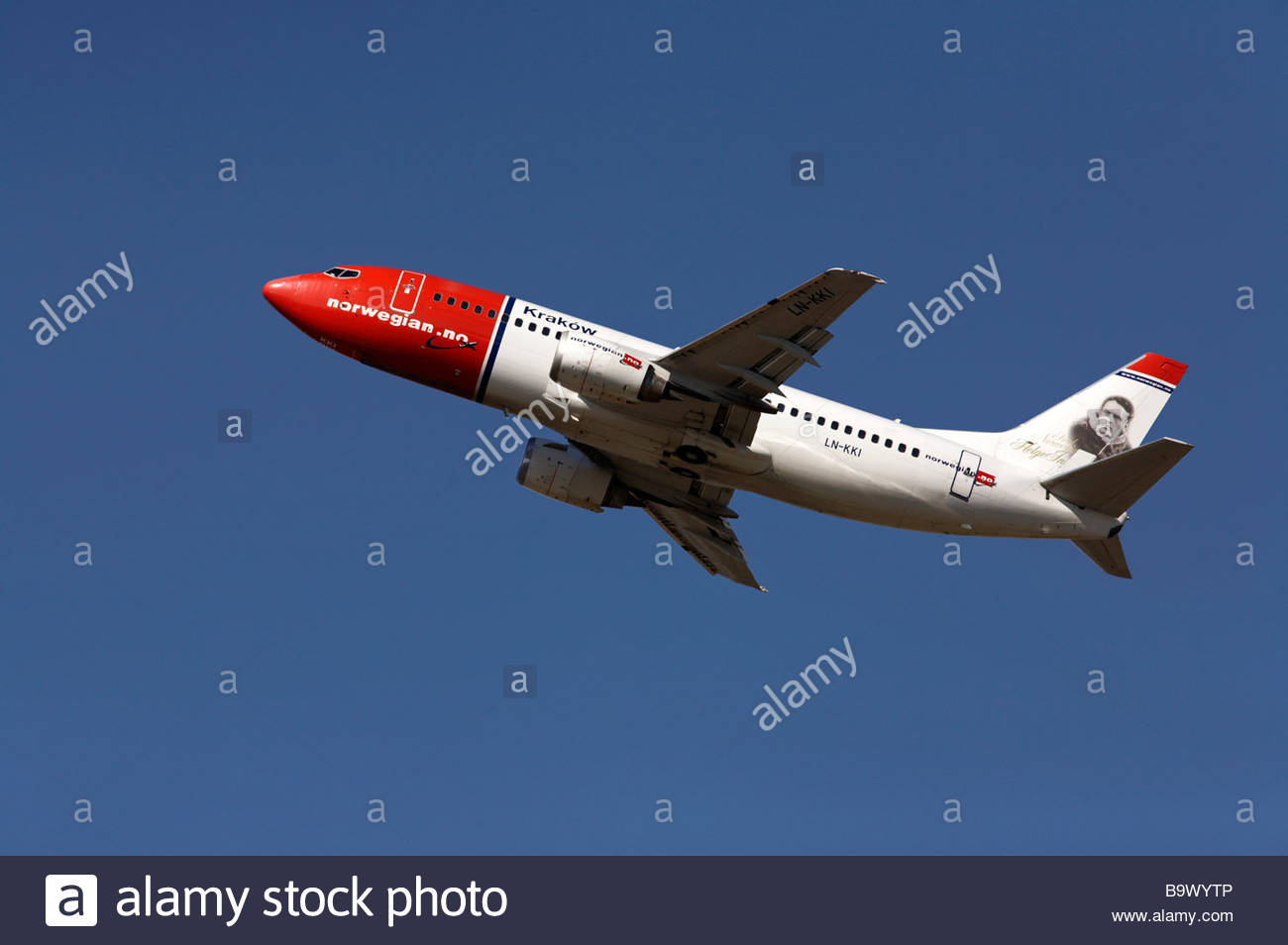 Norwegian Air flight shortly after takeoff Stock Photo - Alamy