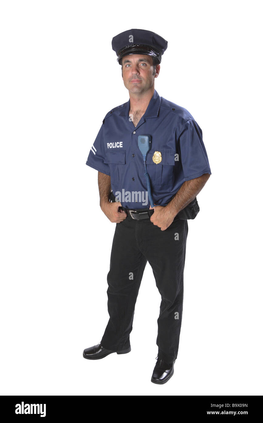 White male police officer hi-res stock photography and images - Alamy