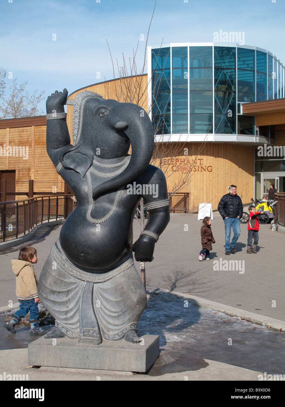 Elephant enclosure, Calgary Zoo Stock Photo - Alamy