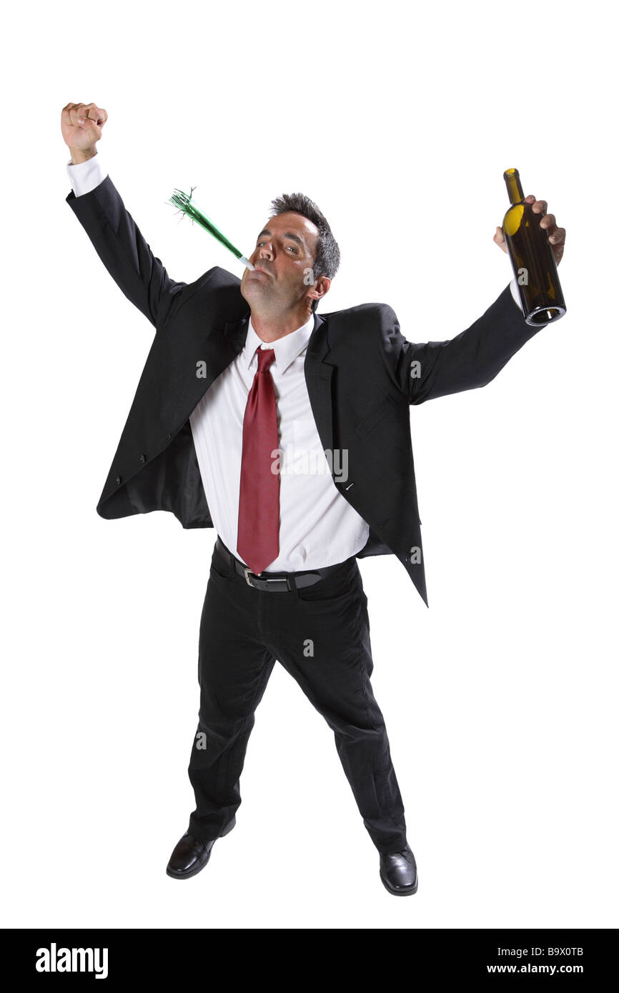 Party guy isolated on white Stock Photo - Alamy