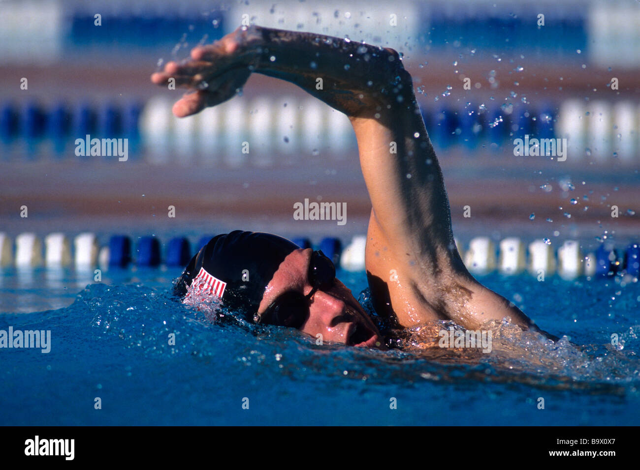 Male swimmer in action Stock Photo - Alamy