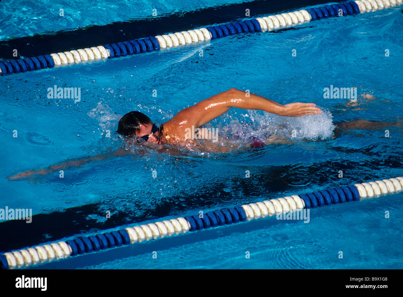 Male swimmer in action Stock Photo - Alamy