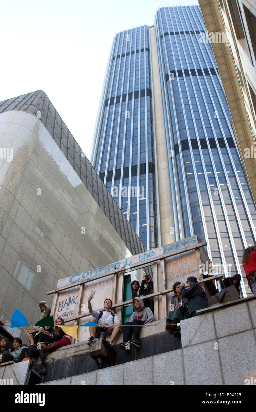 G20 summit protests Bishopsgate City of London UK Stock Photo - Alamy
