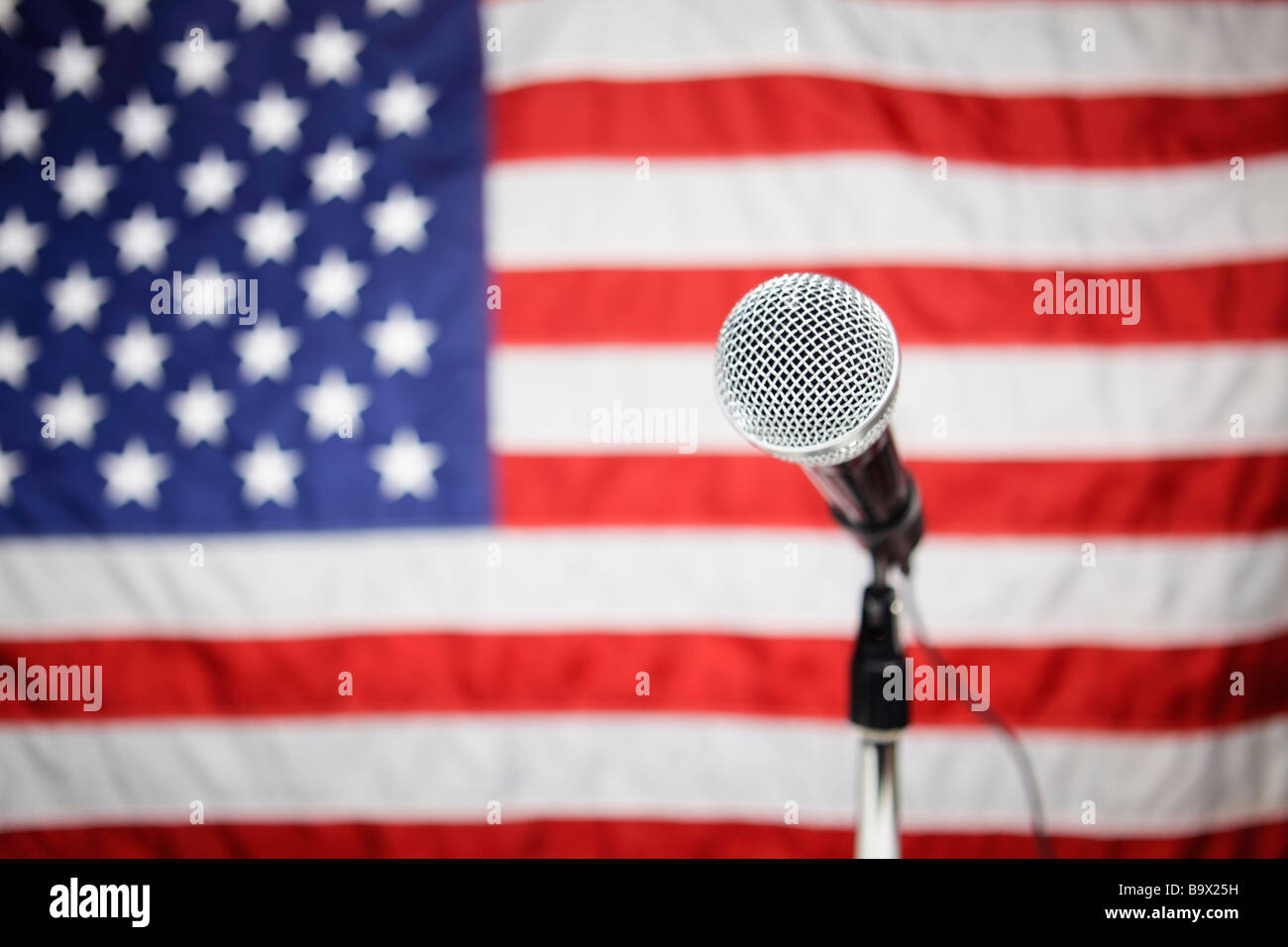 Microphone flag hi-res stock photography and images - Alamy