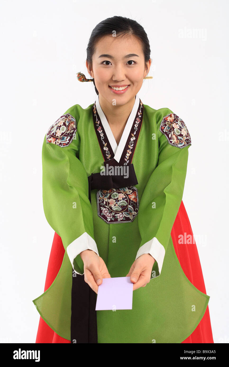 Woman in Traditional Korean, Dress Stock Photo - Alamy