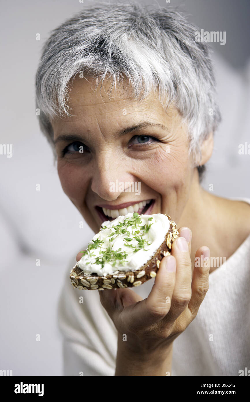 Biting into a slice of bread hi-res stock photography and images - Alamy
