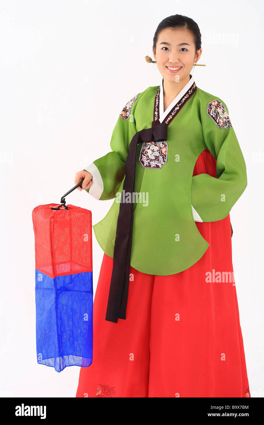 Woman in Traditional Korean, Dress Stock Photo - Alamy