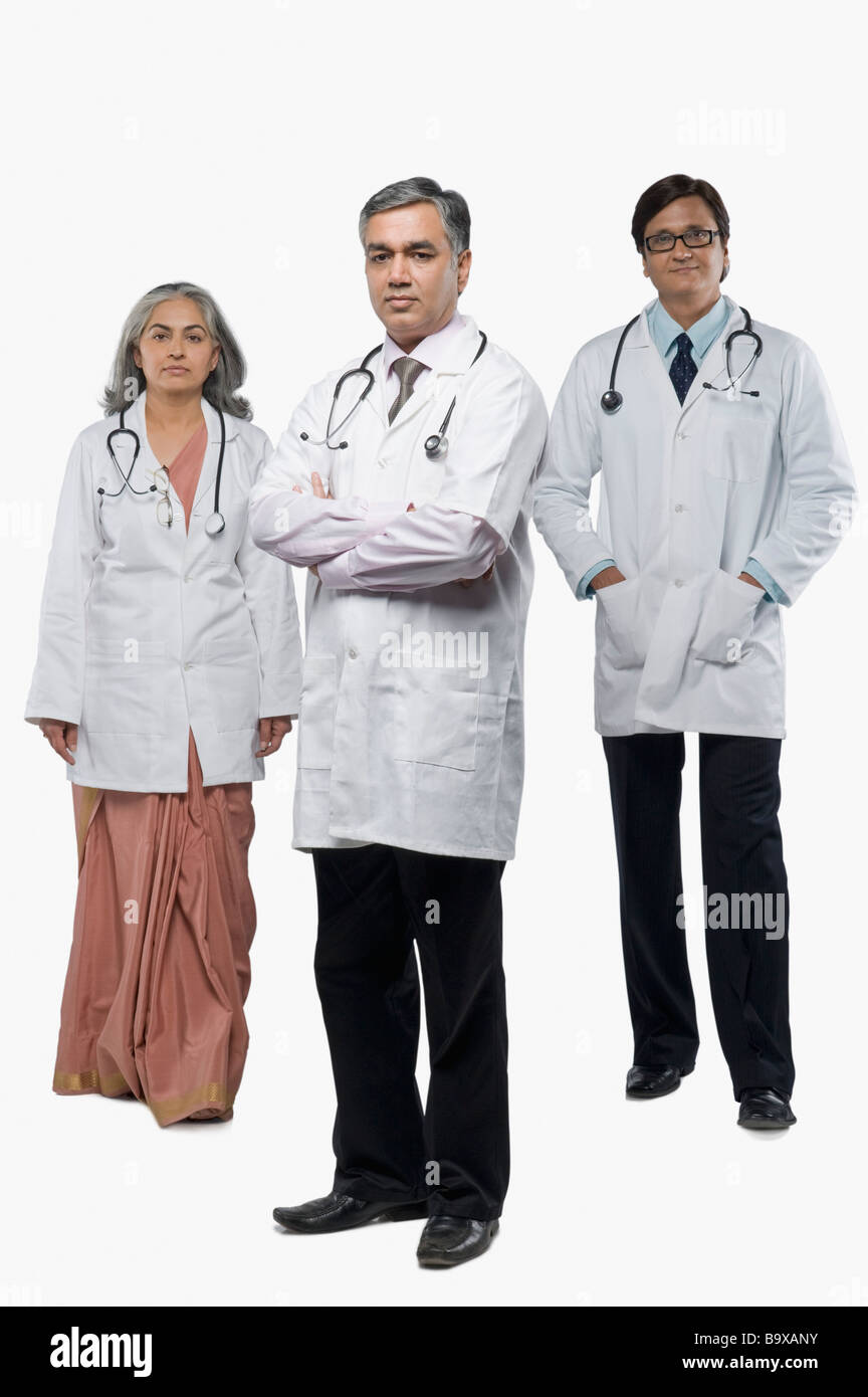 Portrait of three doctors Stock Photo - Alamy