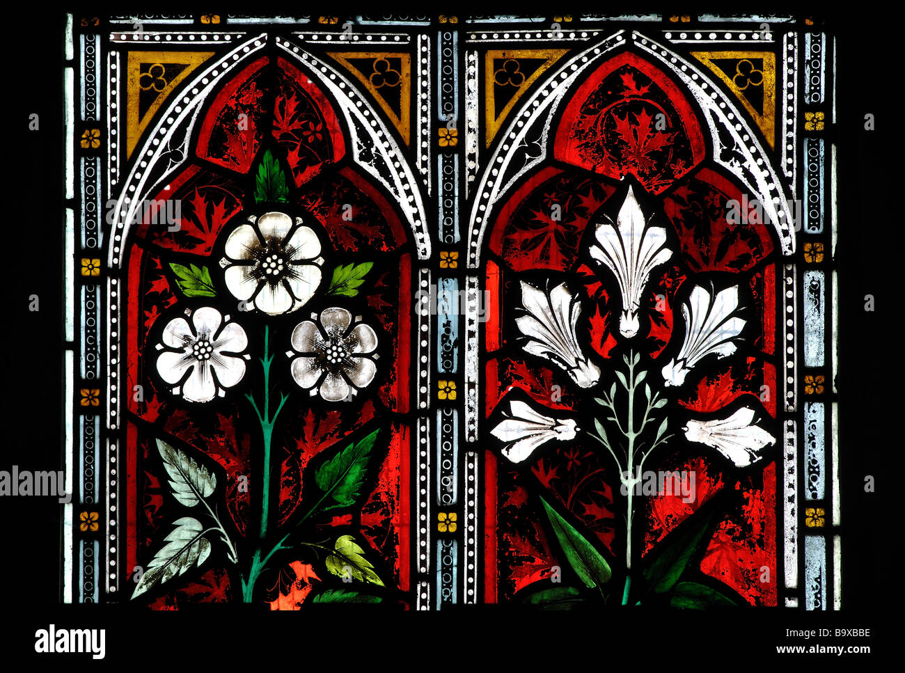 Stained glass in St.Peter and St.Paul`s Church, Long Compton ...
