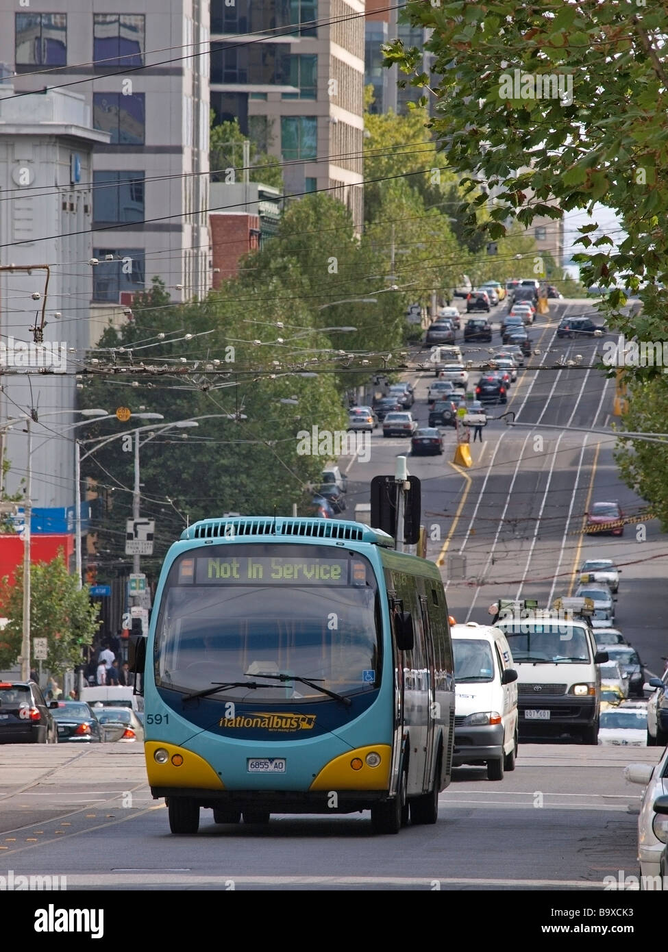 BUS ON LATROBE STREET MELBOURNE VICTORIA AUSTRALIA Stock Photo - Alamy