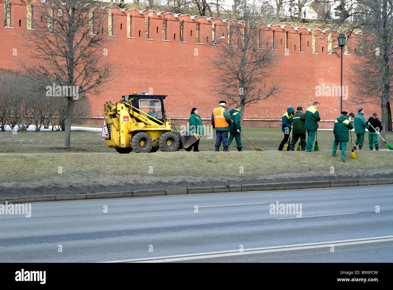 Russian street workers Moscow Russia Stock Photo - Alamy