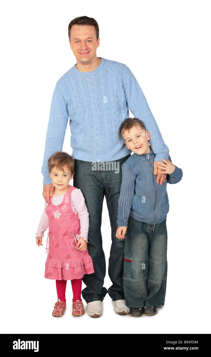 father with children Stock Photo - Alamy
