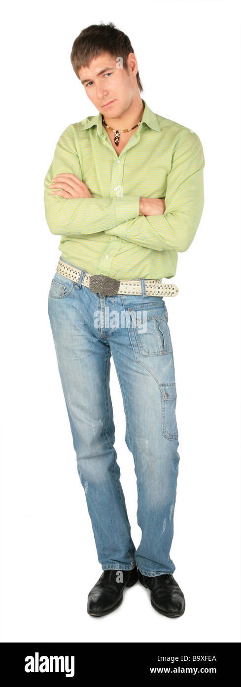 Standing serious guy Stock Photo - Alamy