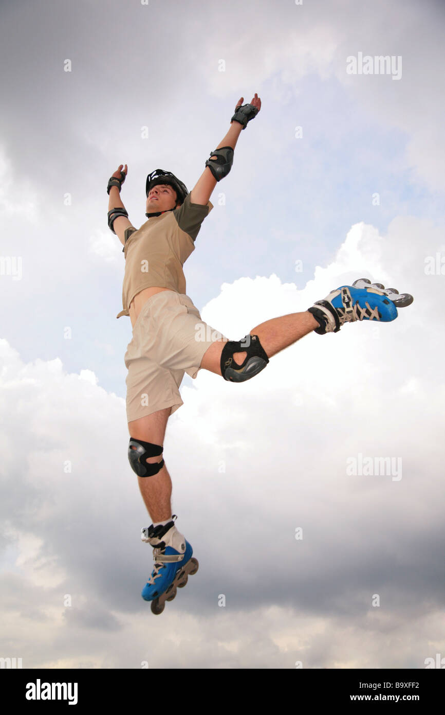 Roller jump in sky Stock Photo - Alamy