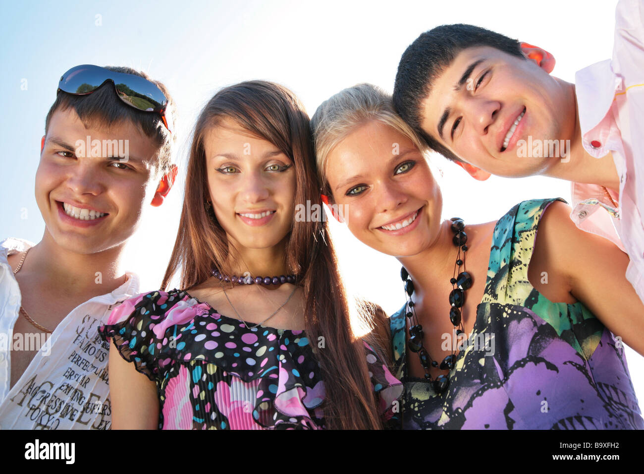 Portrait of group of friends Stock Photo - Alamy