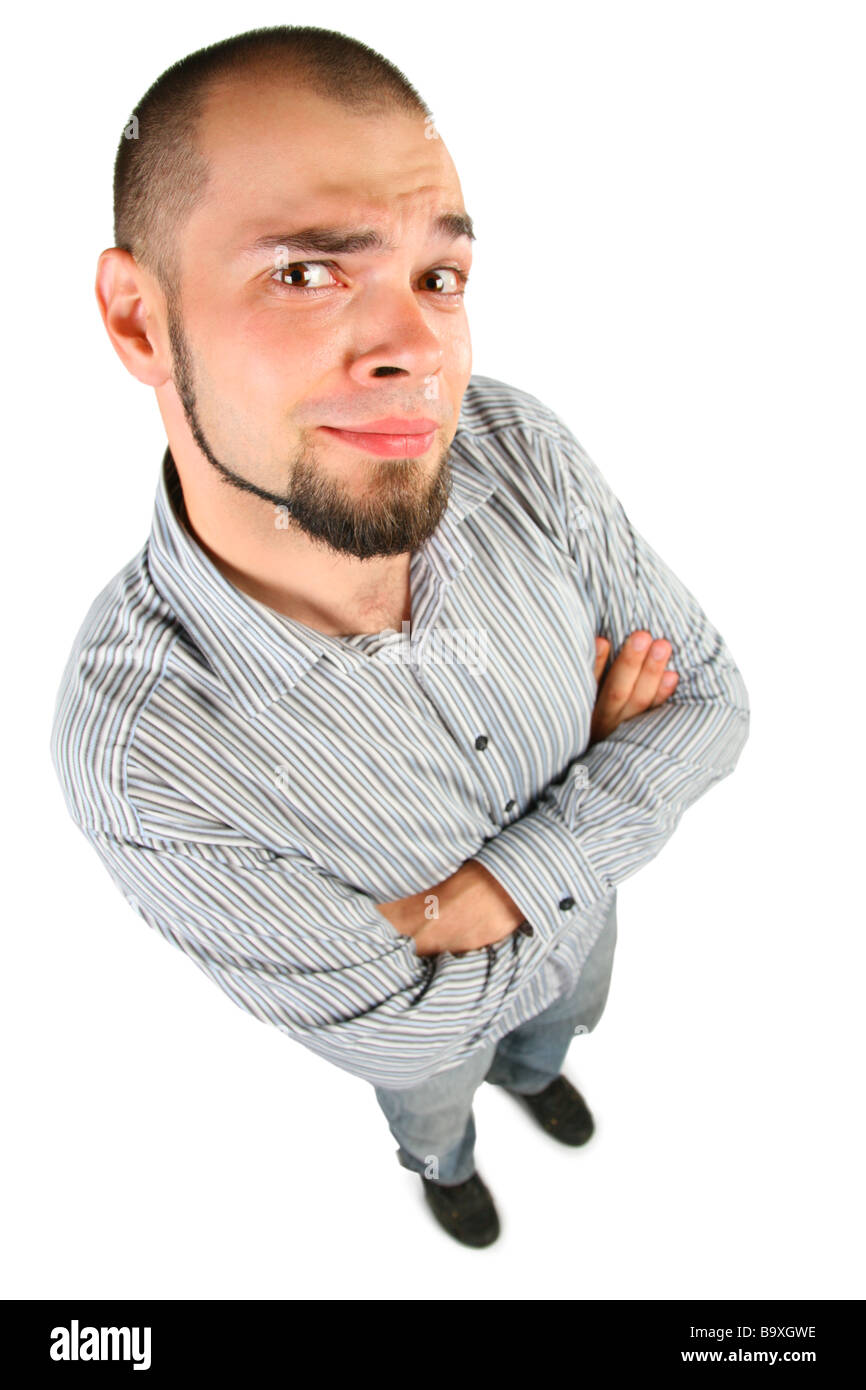 Young man with beard full body isolated on white background Stock Photo ...