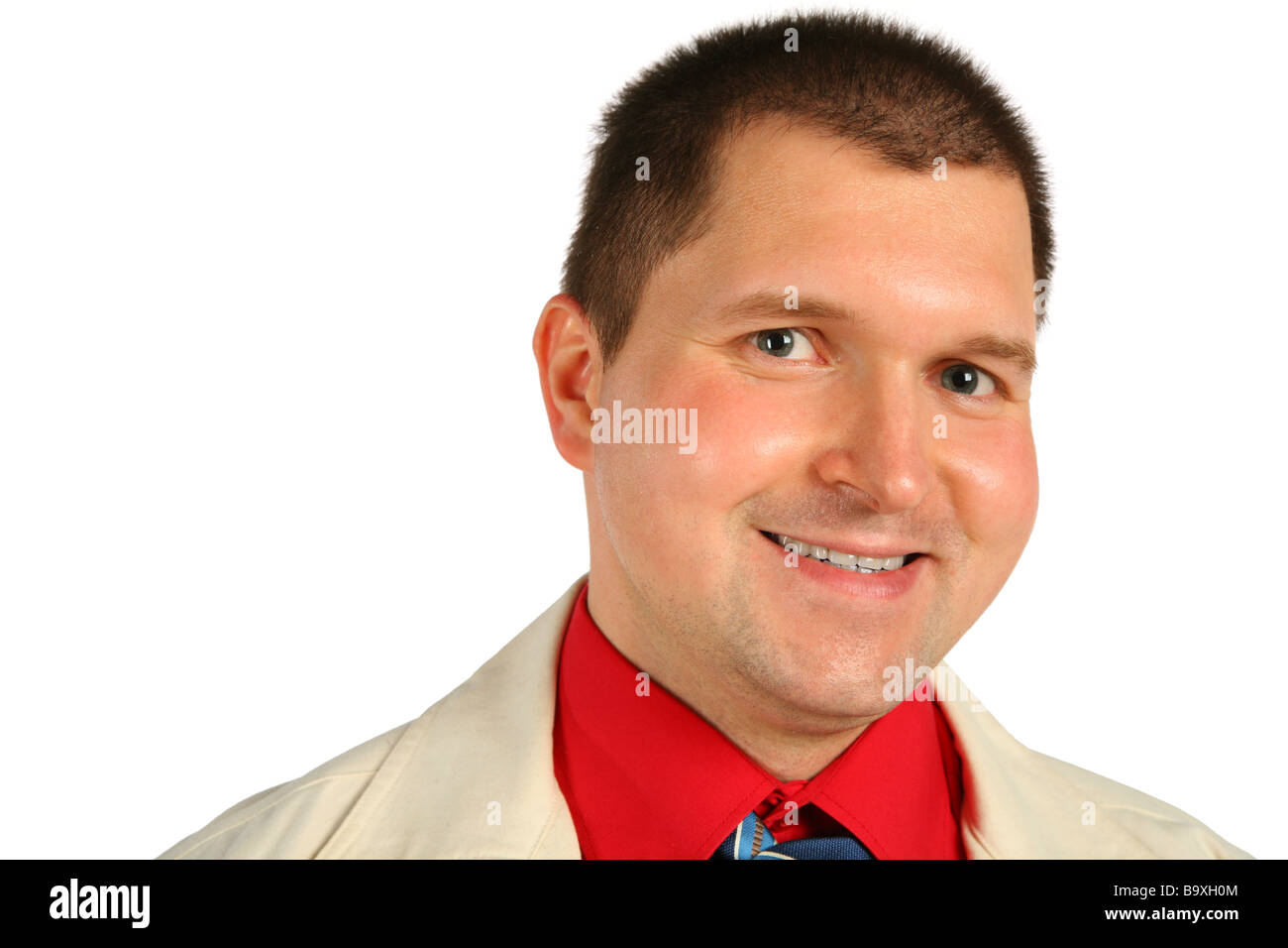 Friendly adult man isolated on white background Stock Photo - Alamy