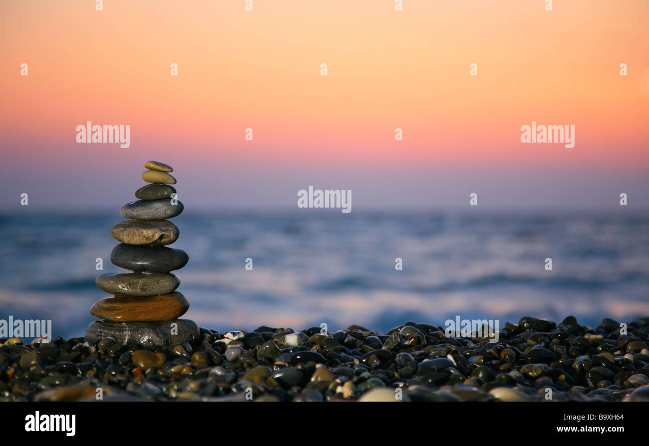 Small stone pyramid hi-res stock photography and images - Alamy