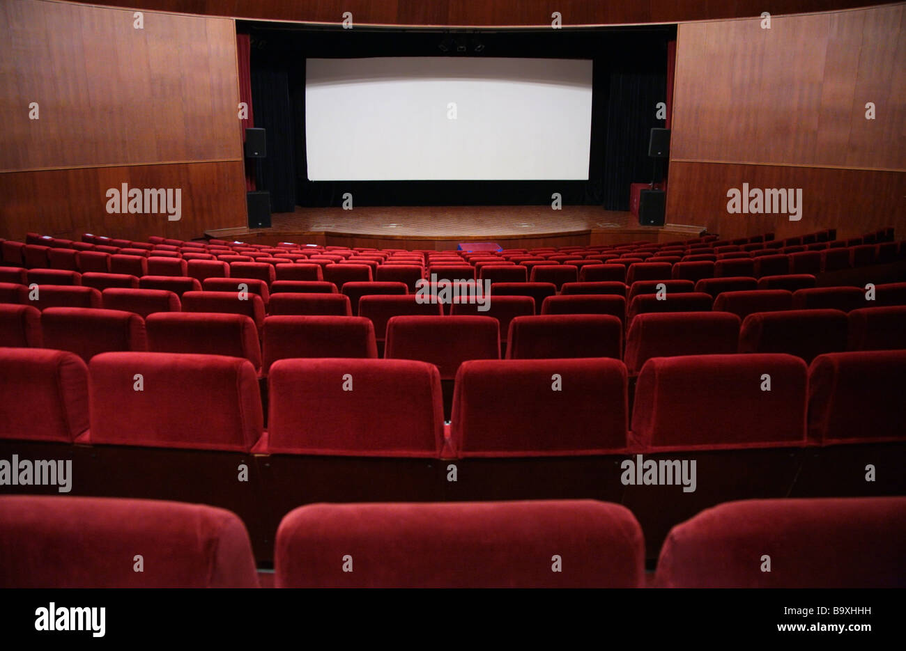 Empty hall of cinema Stock Photo - Alamy