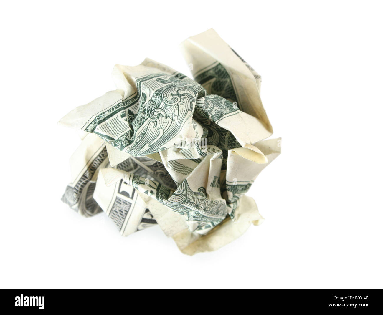 Crumpled one dollar note Cut Out Stock Images & Pictures - Alamy