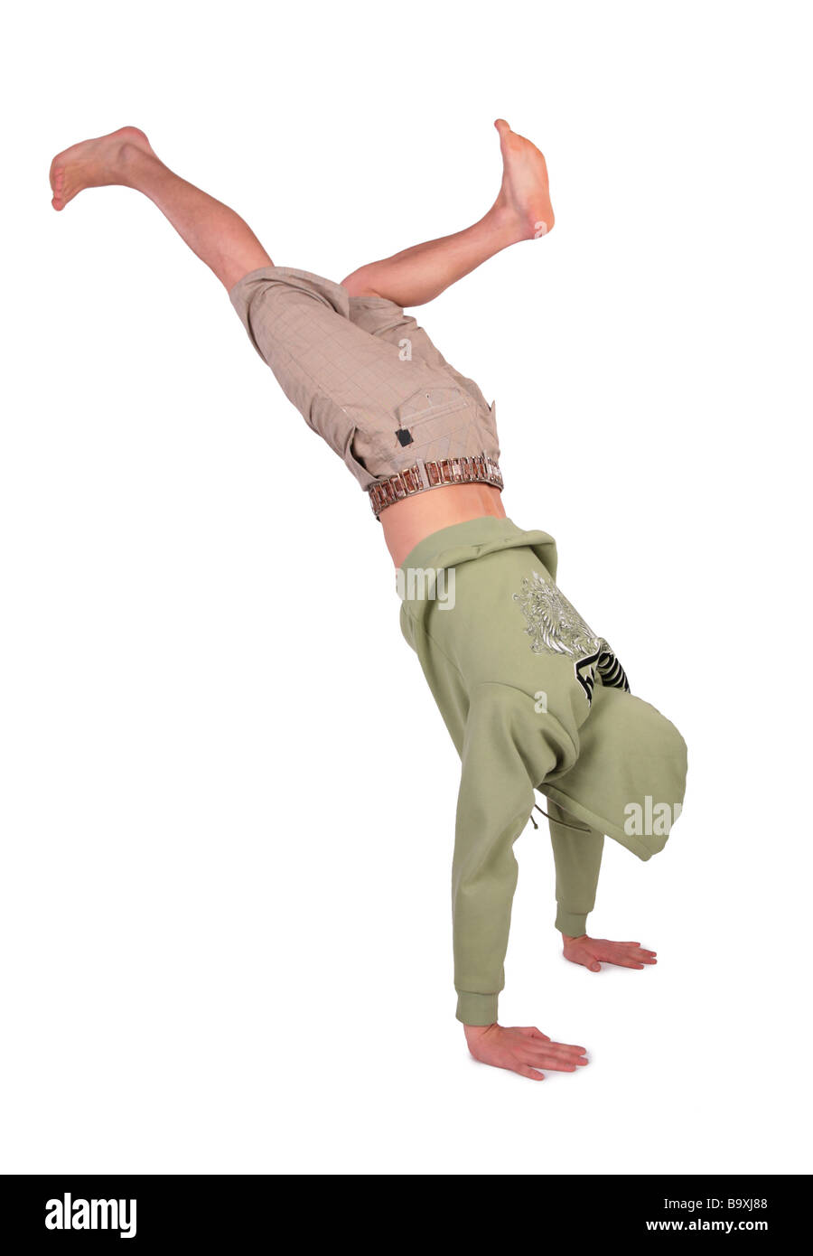 man stands on hands Stock Photo - Alamy
