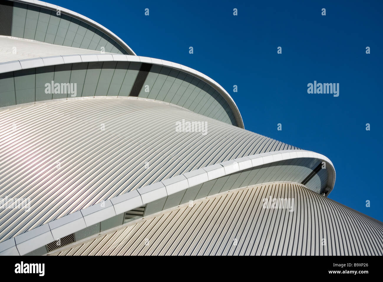 An architectural detail of The Armadillo building at the SEC, which ...