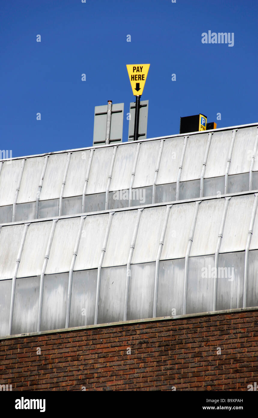 pay and display sign rooftop car park eldon square newcastle Stock ...