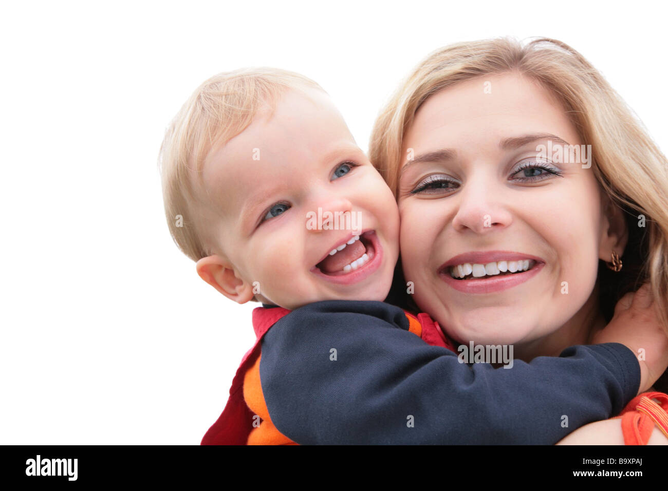child embraces mother Stock Photo - Alamy