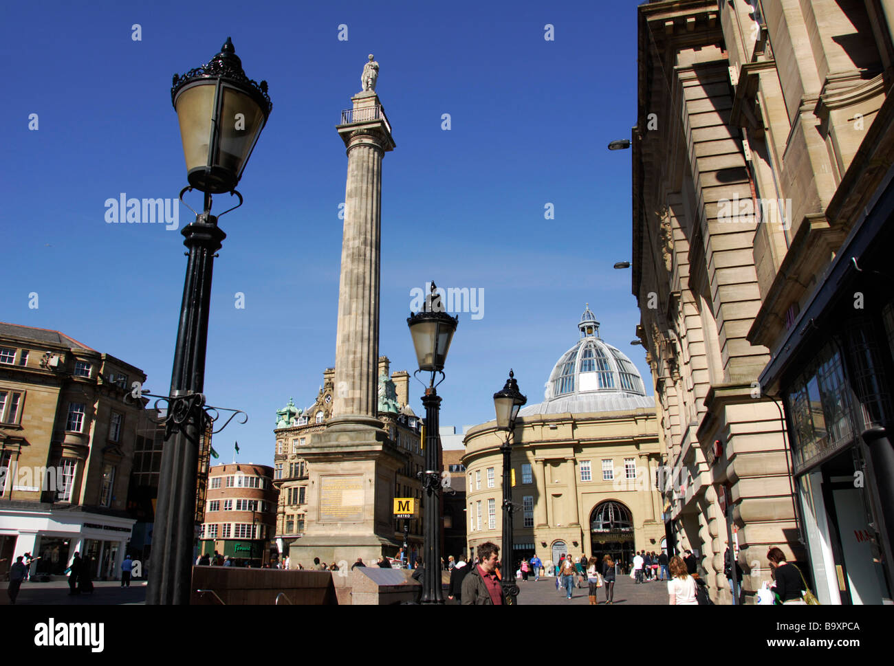 greys monument newcastle Stock Photo - Alamy