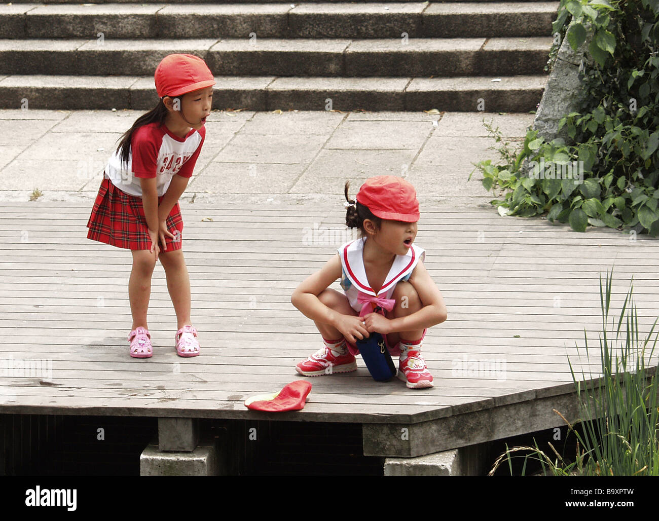 Two children in Kyoto japan Stock Photo - Alamy