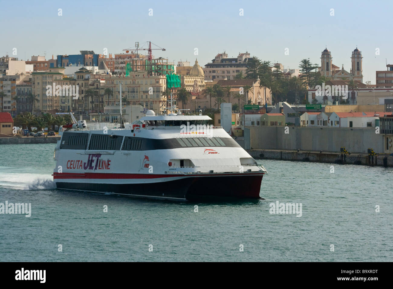 Ceuta Jetline Hydrofoil Ferry in Ceuta Spain Stock Photo - Alamy