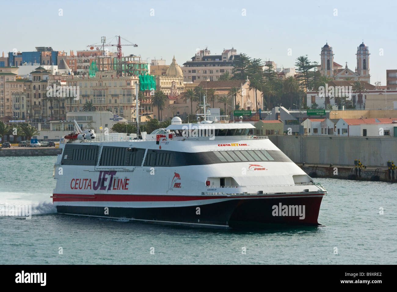 Ceuta Jetline Hydrofoil Ferry in Ceuta Spain Stock Photo - Alamy