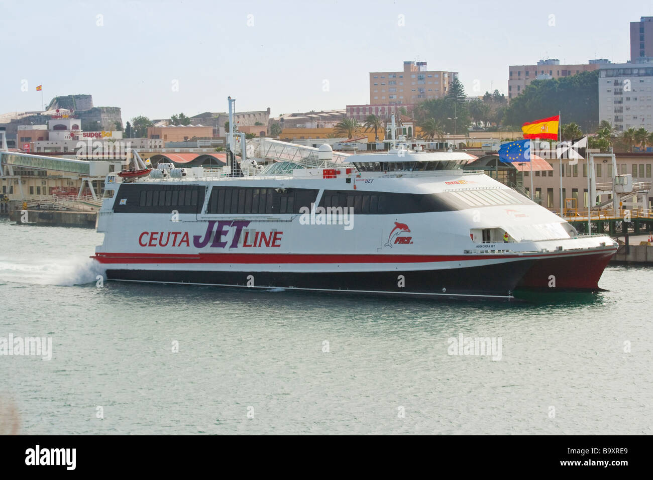 Ceuta Jetline Hydrofoil Ferry in Ceuta Spain Stock Photo - Alamy