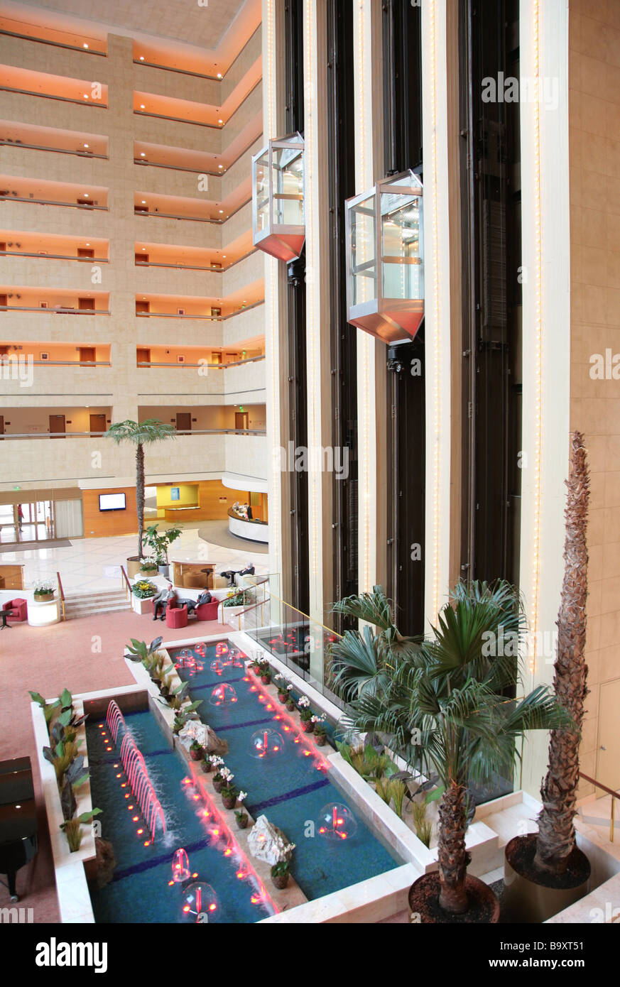 interior of trade center with lifts Stock Photo - Alamy