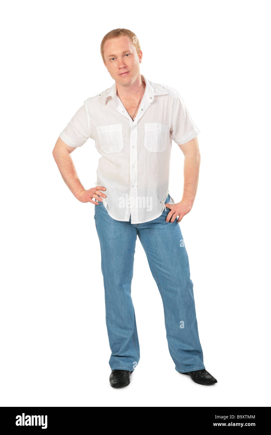 Red-haired man posing Stock Photo - Alamy