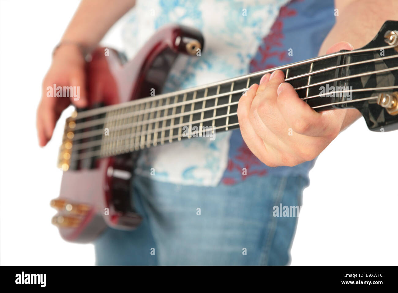 Hands with guitar Stock Photo - Alamy