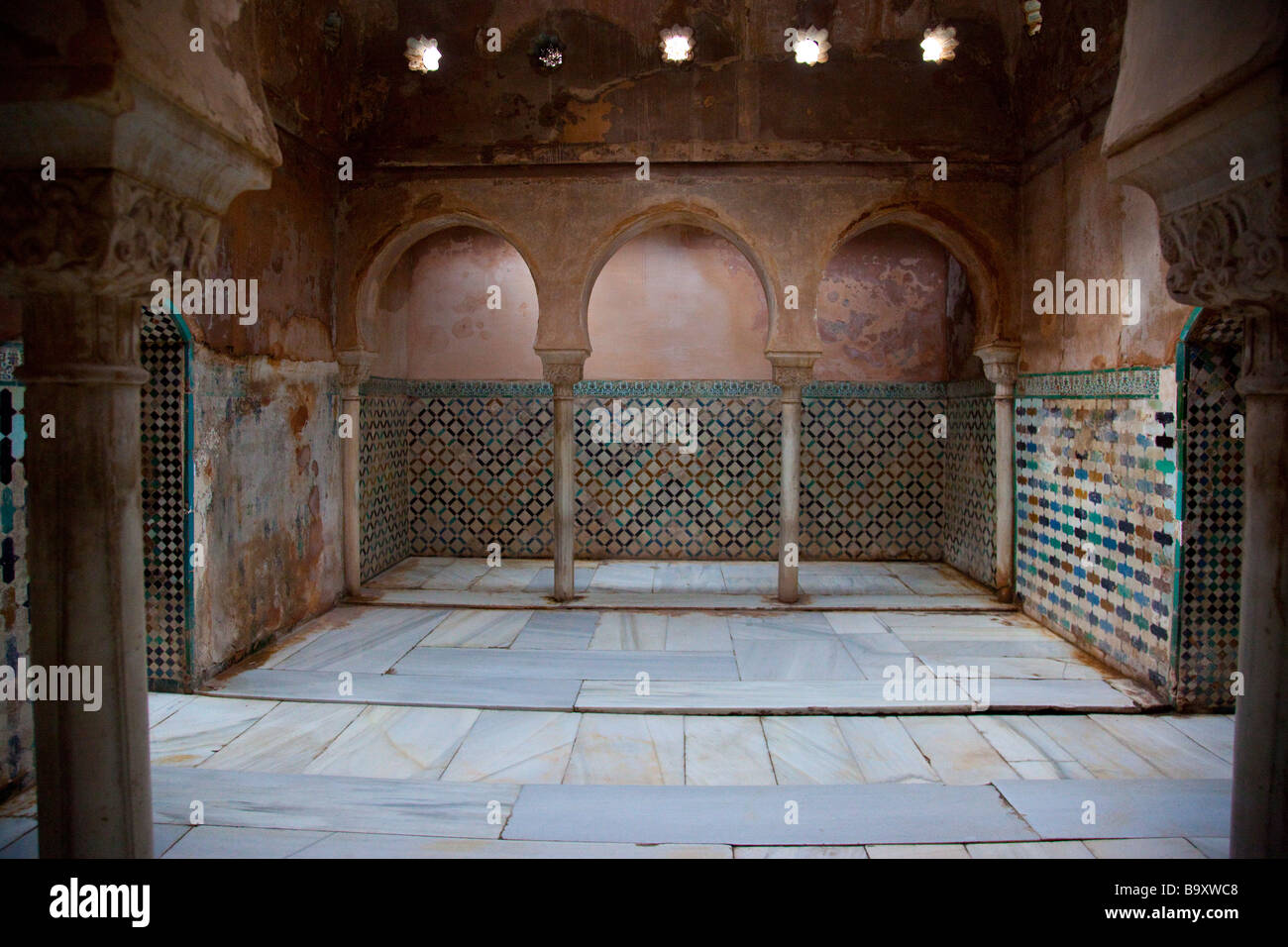 Hammam inside the Palace in the Alhambra in Granada Spain Stock Photo ...