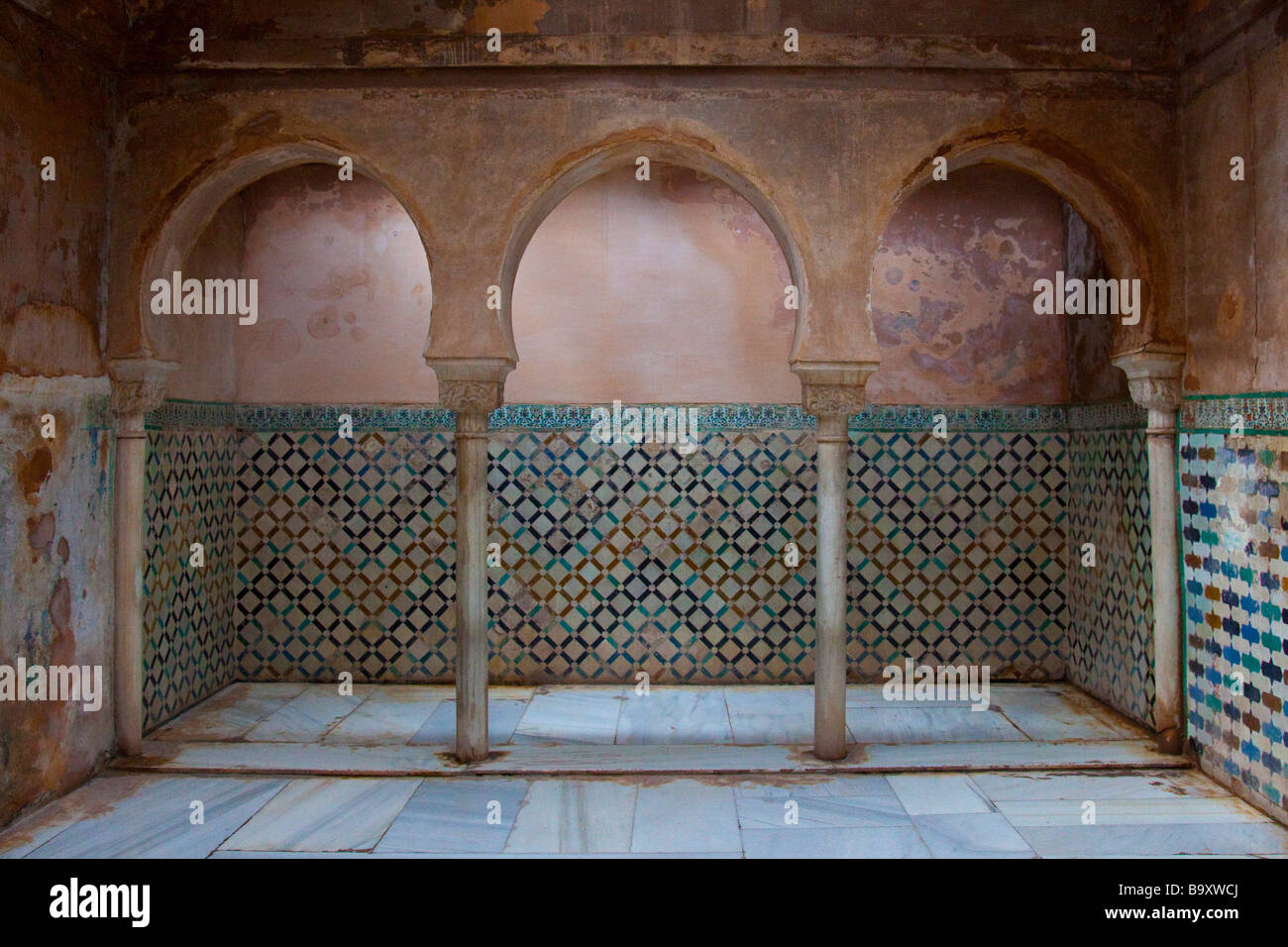 Hammam inside the Palace in the Alhambra in Granada Spain Stock Photo ...