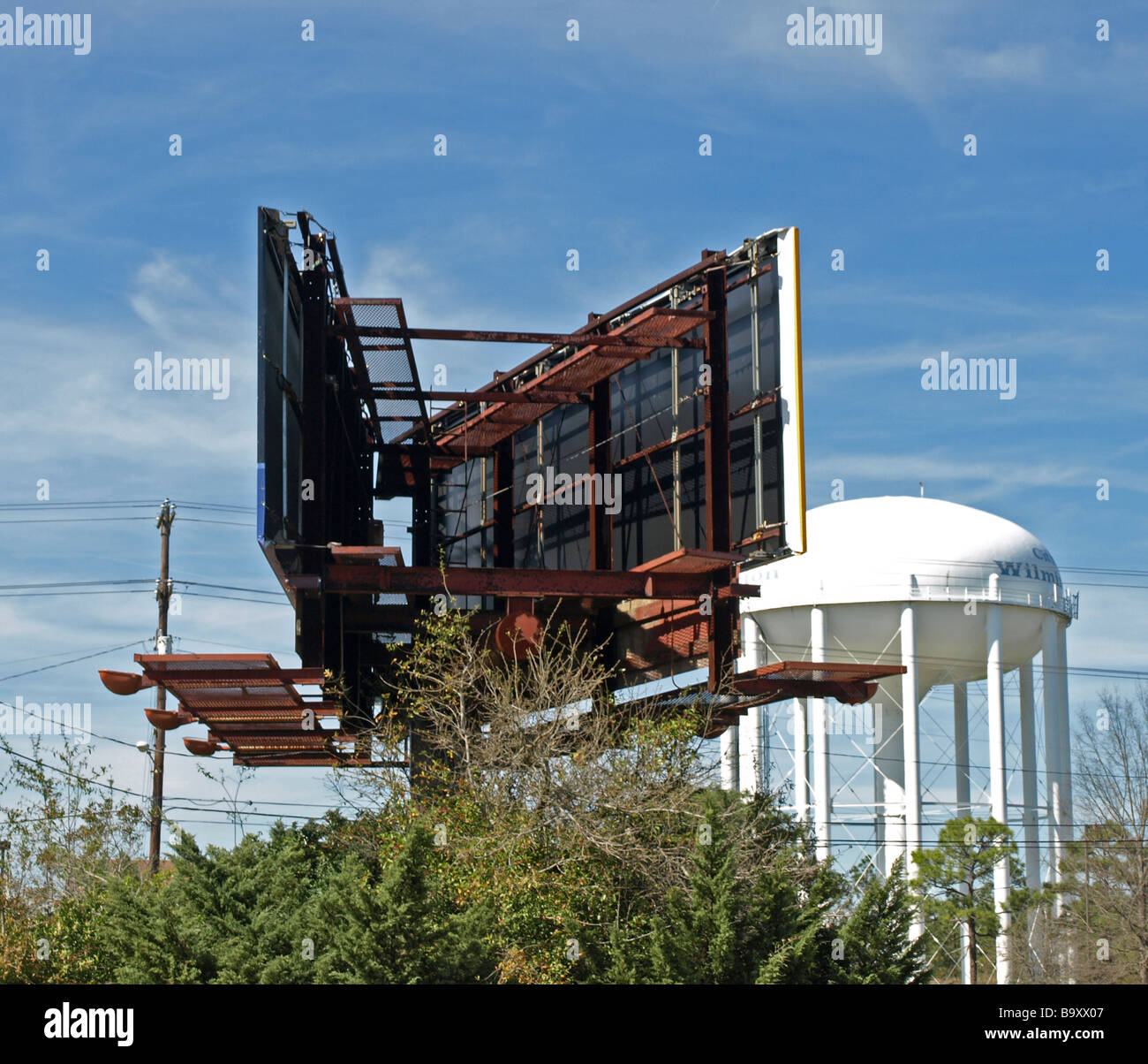 view of an outdoor billboard two that are used for advertisement ...