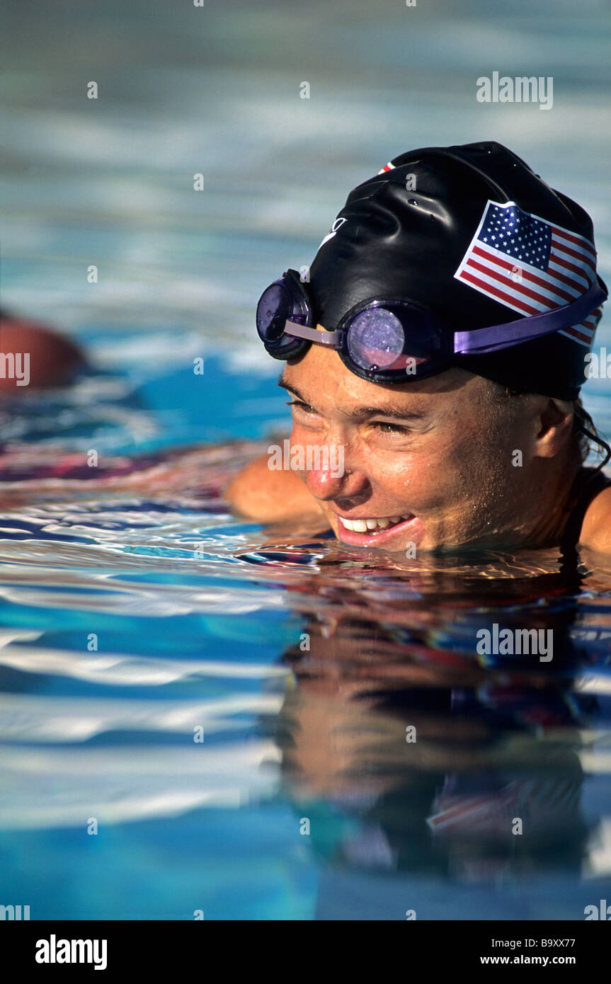Portrait of swimmers Model Release Stock Photo - Alamy