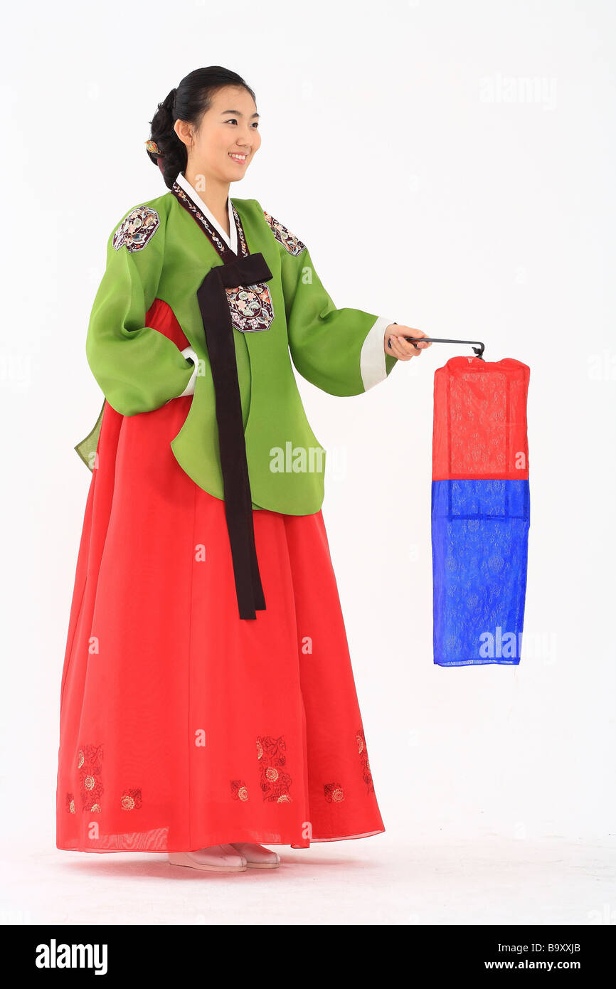 Woman in Traditional Korean, Dress Stock Photo - Alamy