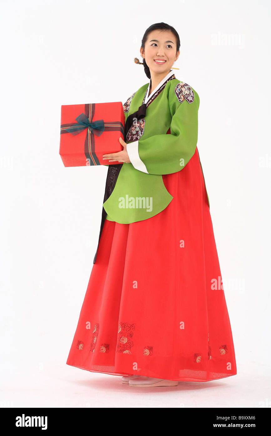 Woman in Traditional Korean, Dress Stock Photo - Alamy