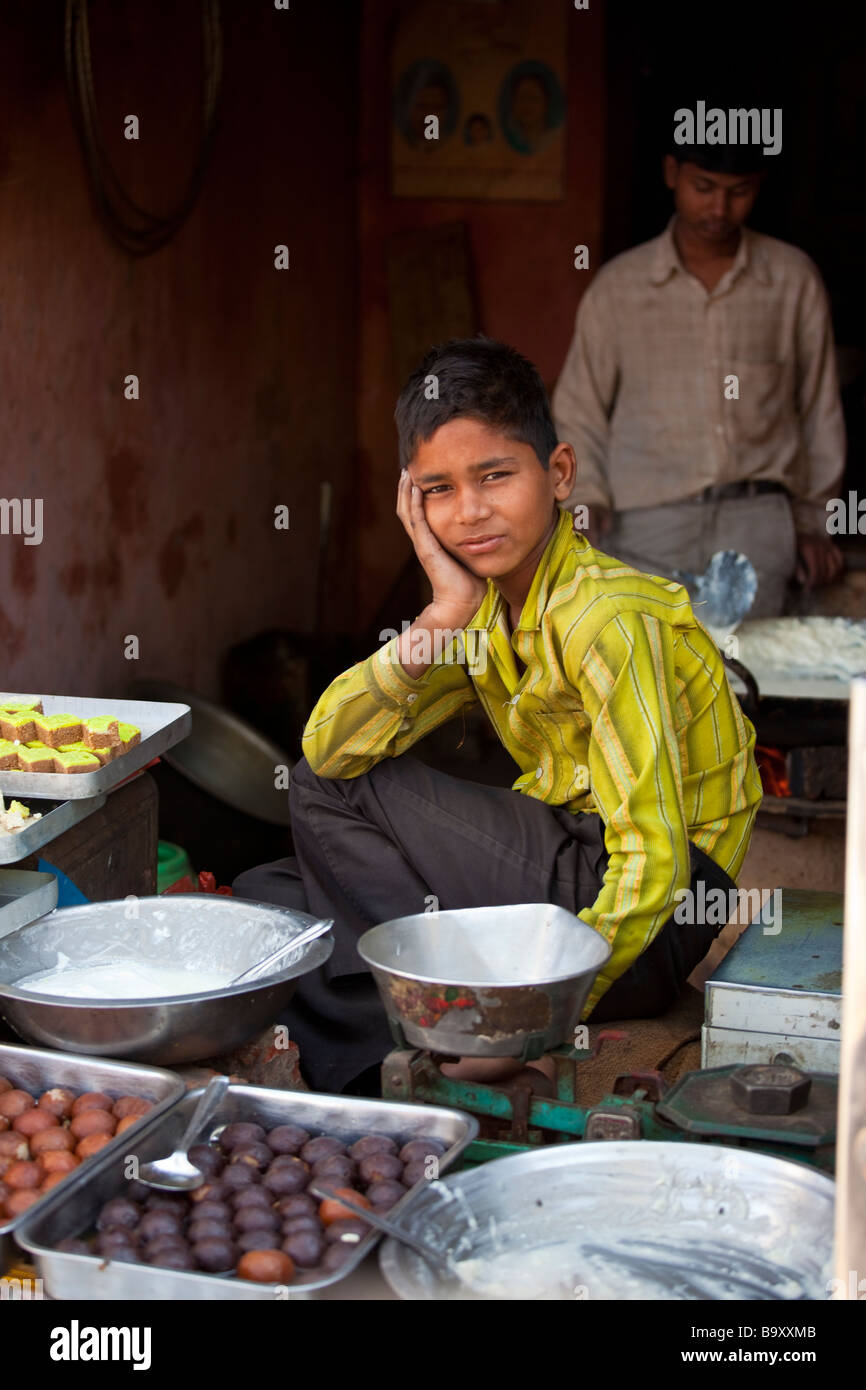 Boy Selling Sweets in Fatehpur Sikri India Stock Photo - Alamy