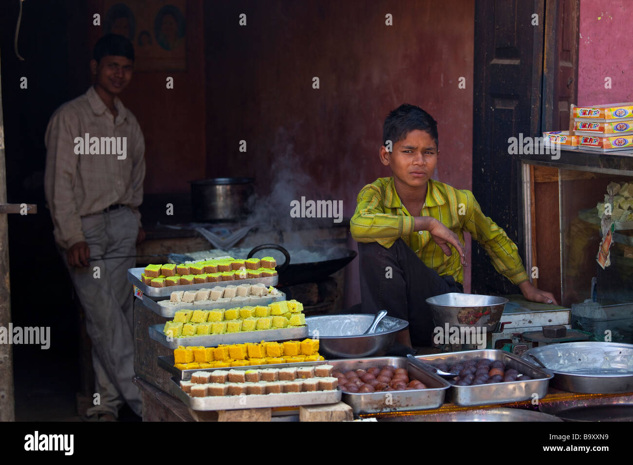 Boy Selling Sweets in Fatehpur Sikri India Stock Photo - Alamy