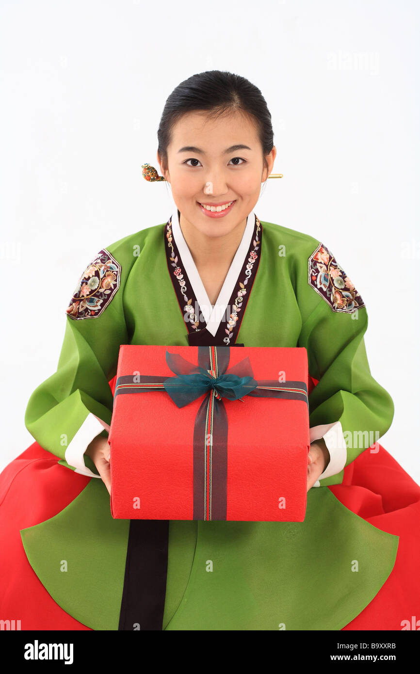 Woman in Traditional Korean, Dress Stock Photo - Alamy