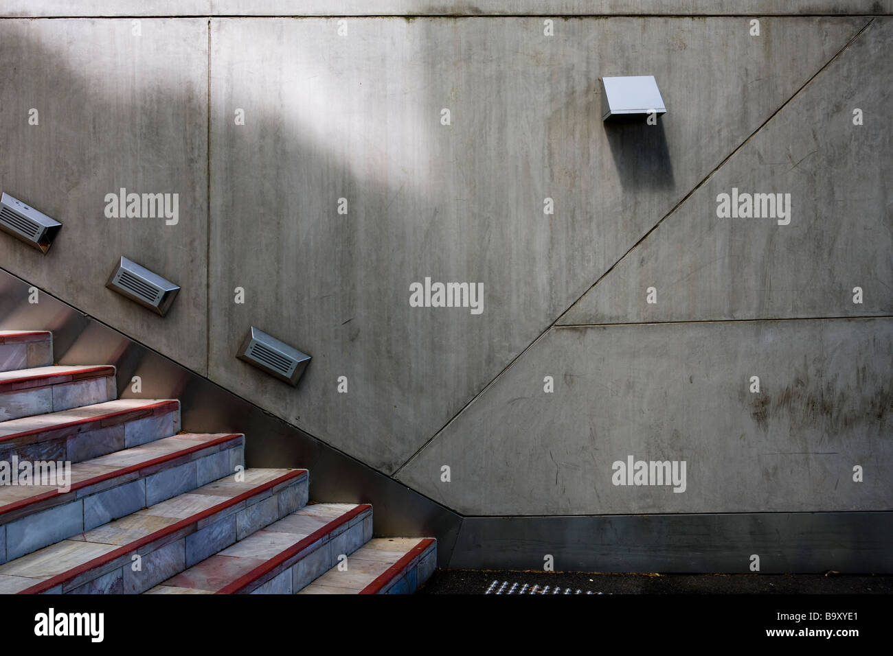 Grey, concrete wall Stock Photo - Alamy