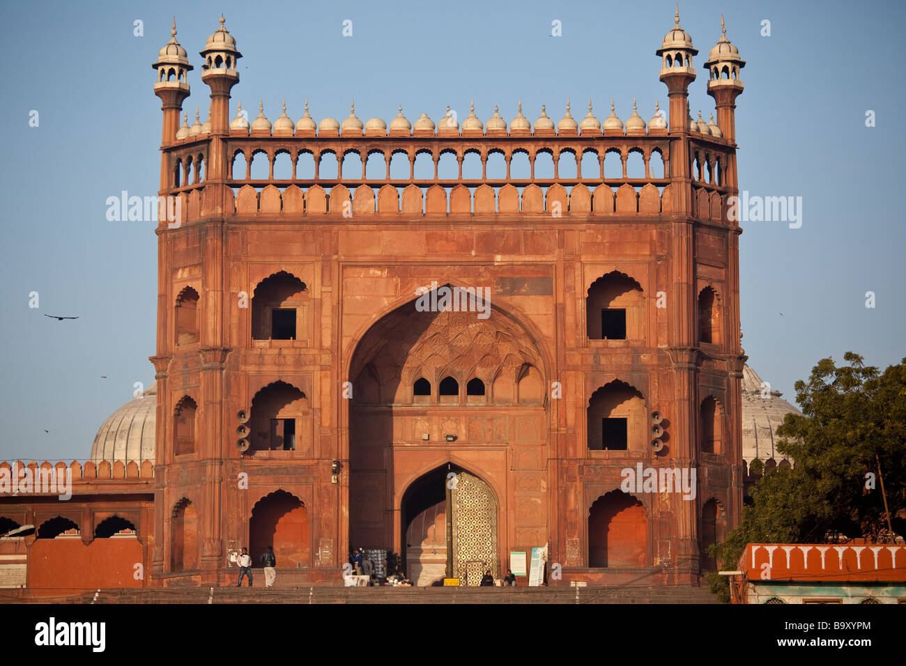 Front Entrance to the Friday mosque or the Jama Masjid in Delhi India ...