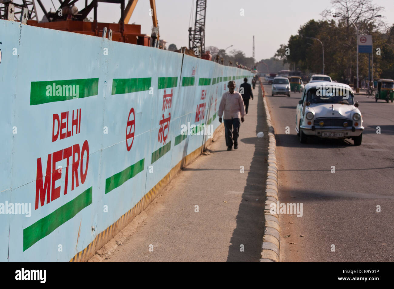 Construction of Delhi Metro in Delhi India Stock Photo - Alamy