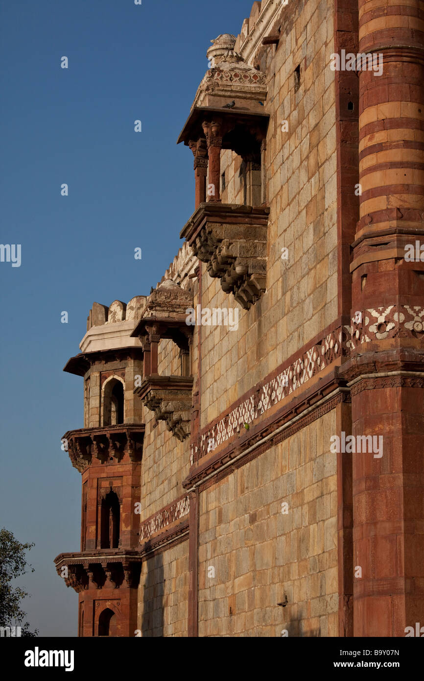 Outside of the Mosque inside Purana Qila Fort in Delhi India Stock ...